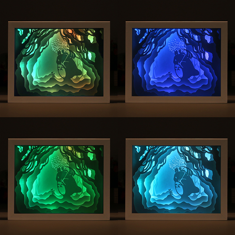 Custom wooden light box Led light photo frame