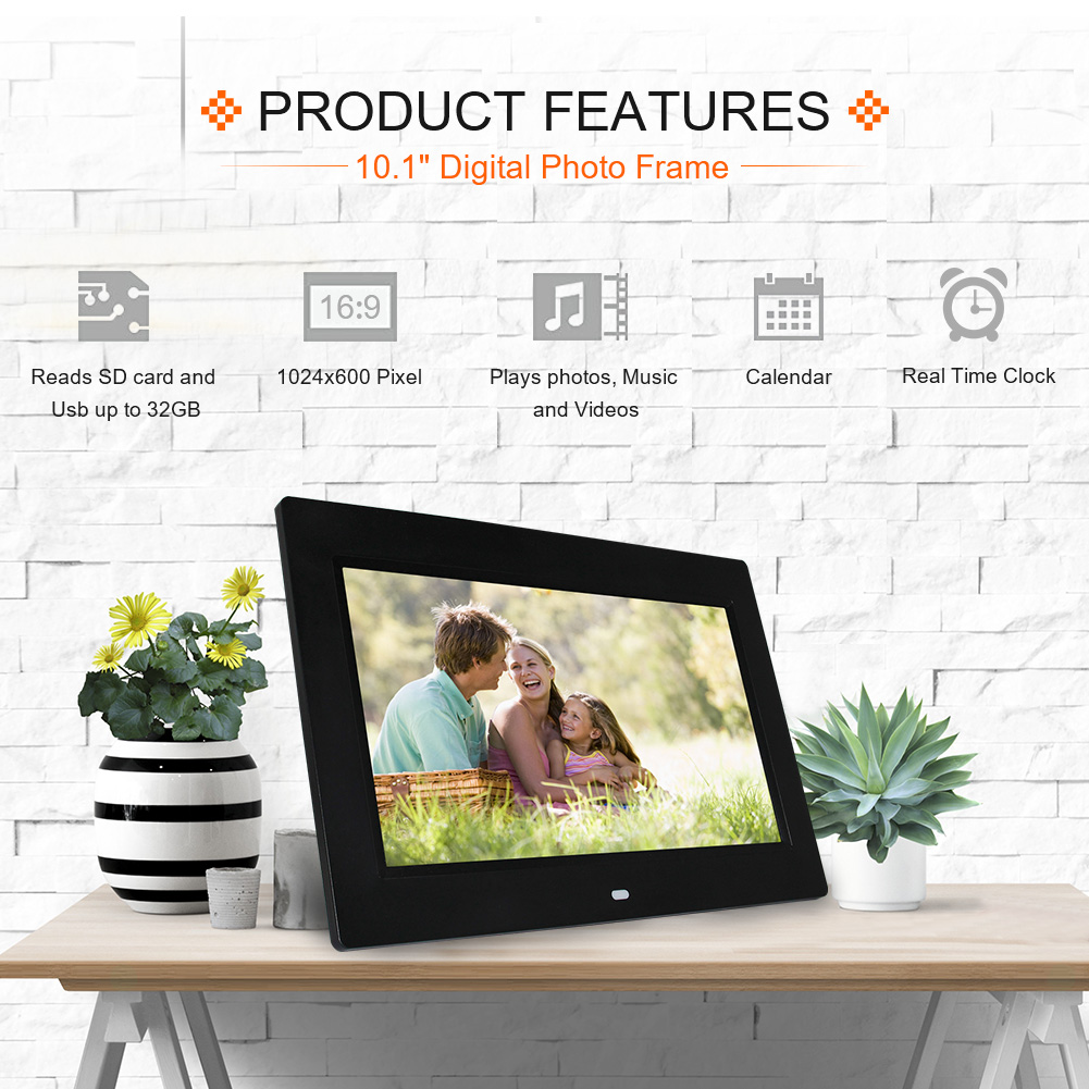 Wooden full HD Photo frame digital photo frame