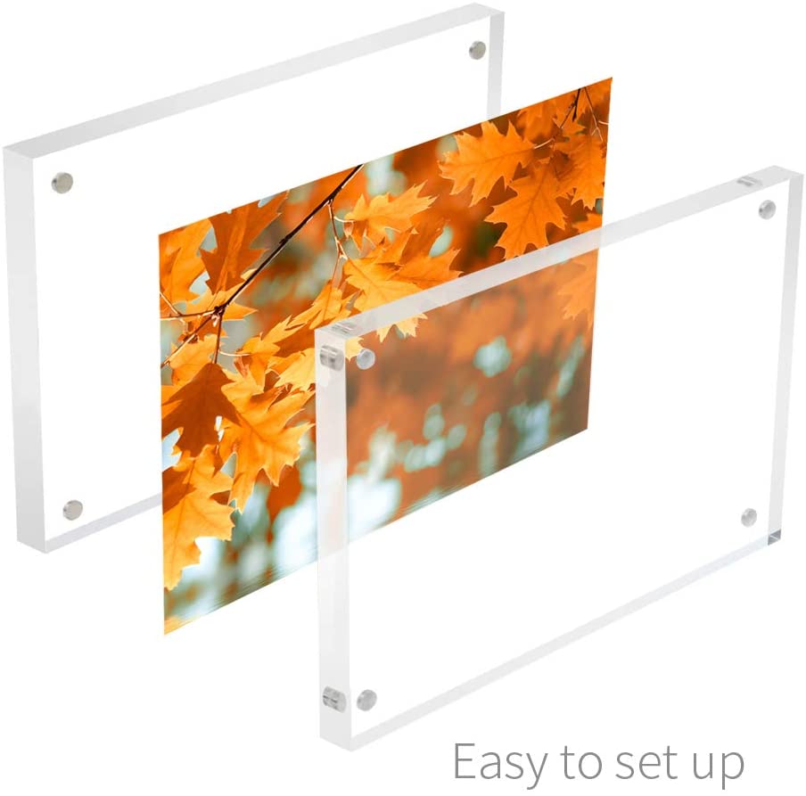 Custom transparent acrylic photo frame