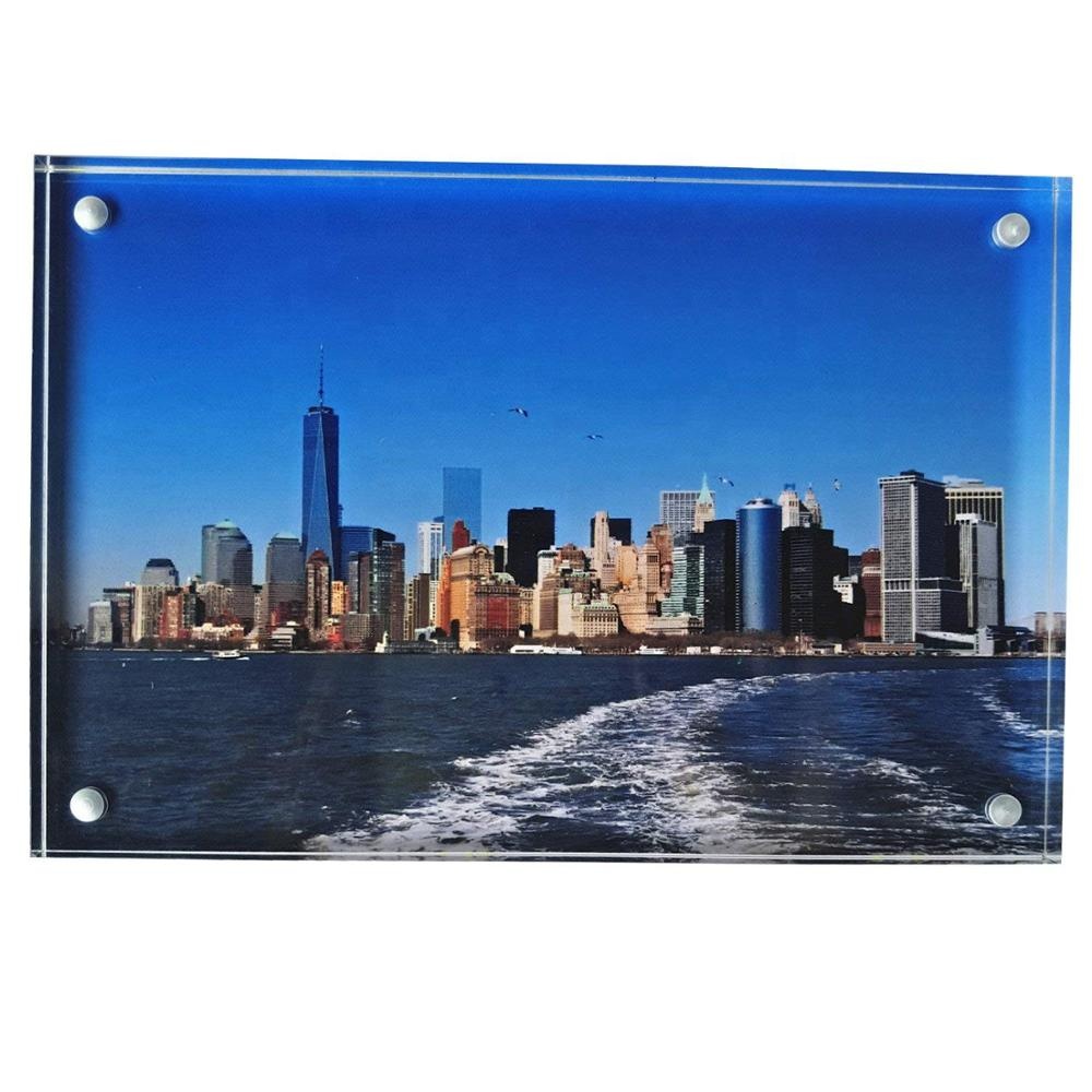 Double-sided transparent acrylic magnetic frame