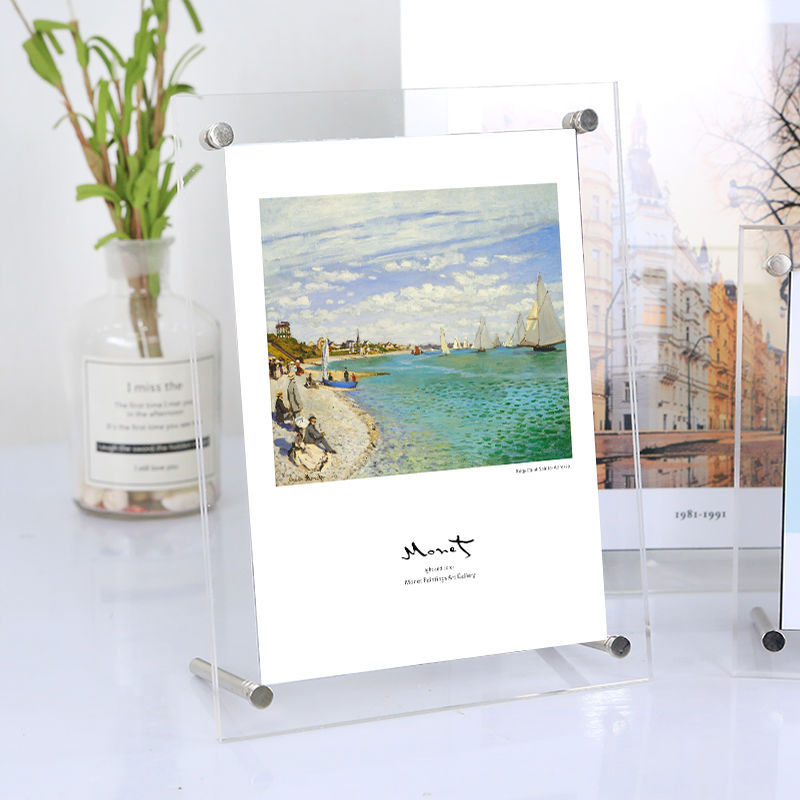 Acrylic photo frame clip crystal table wholesale