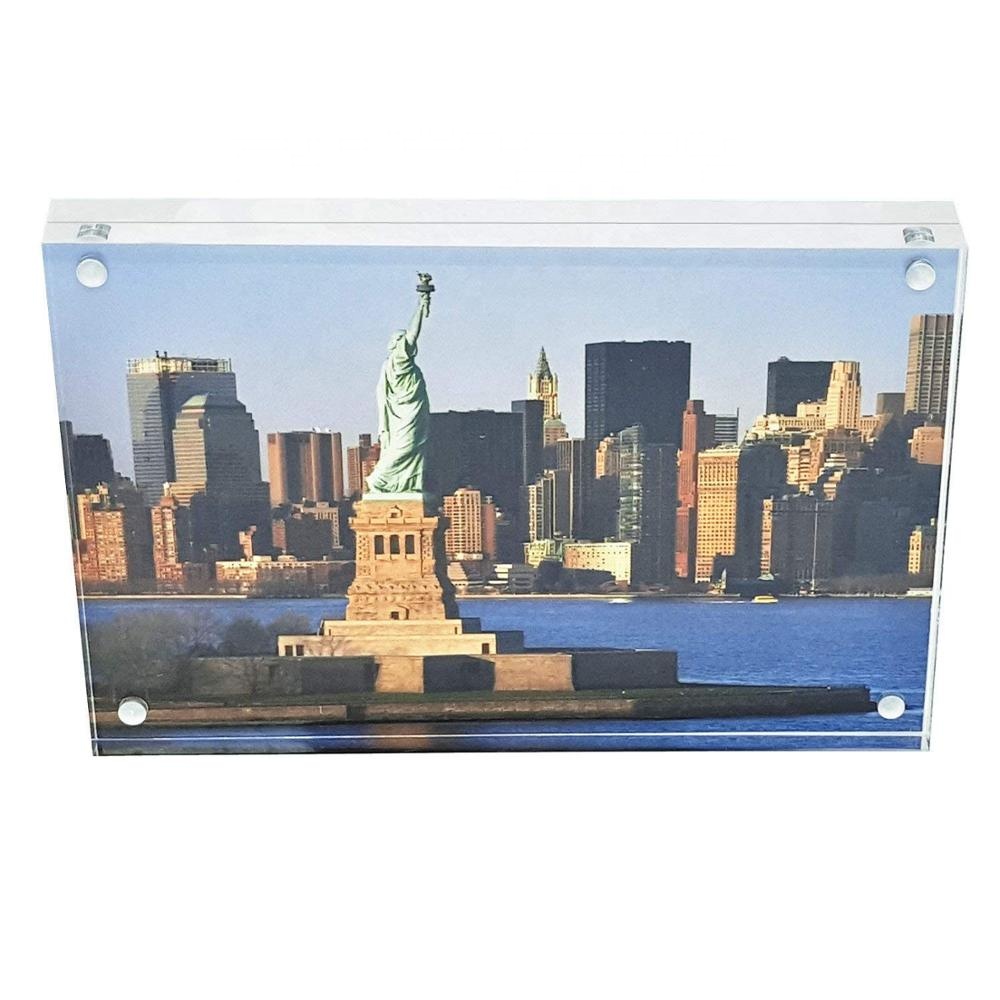 Double-sided transparent acrylic magnetic frame