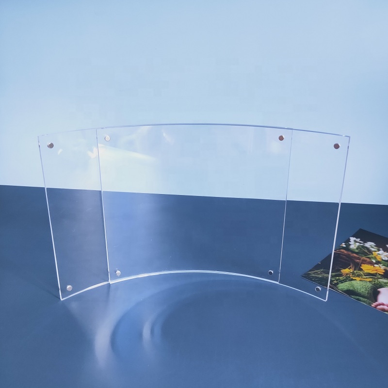 Custom magnetic curved acrylic photo frame