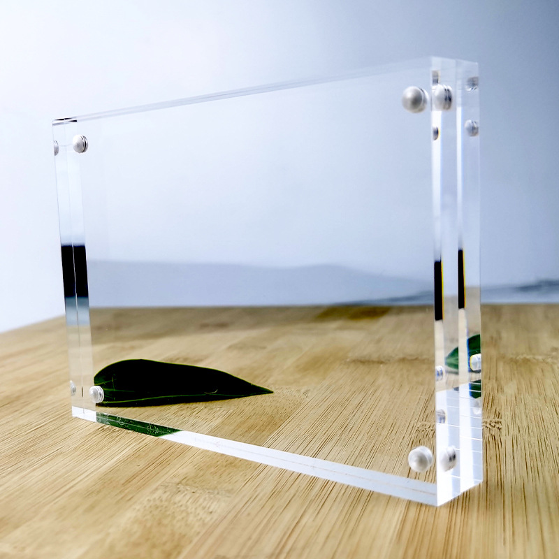 Acrylic transparent plexiglass photo frame