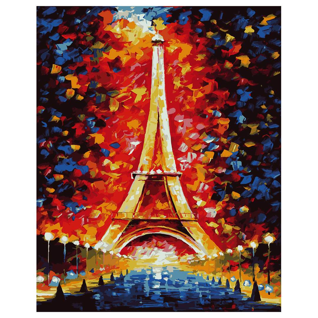 DIY digital painted canvas picture frame