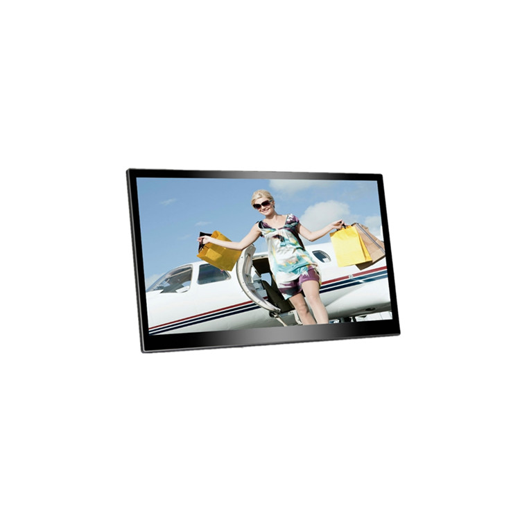 Black square wall-mounted digital photo frame