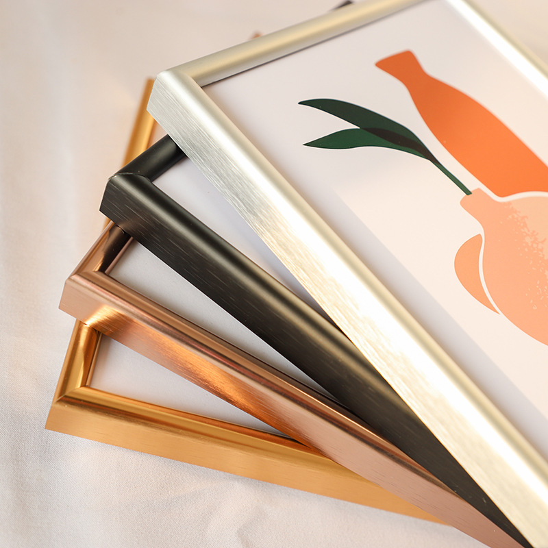 Light luxury thin edge aluminum alloy photo frame