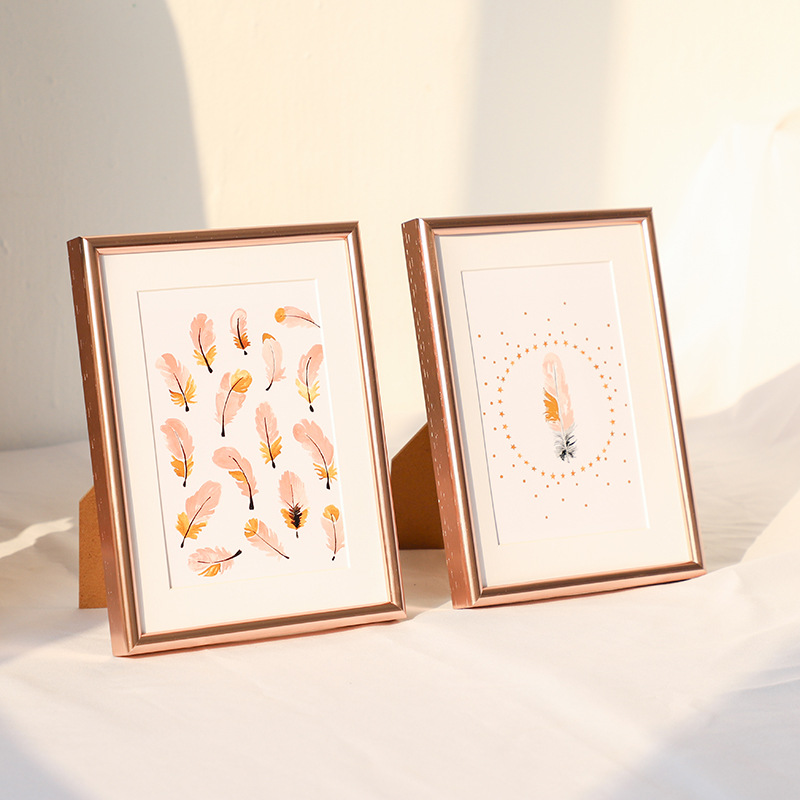 Light luxury thin edge aluminum alloy photo frame