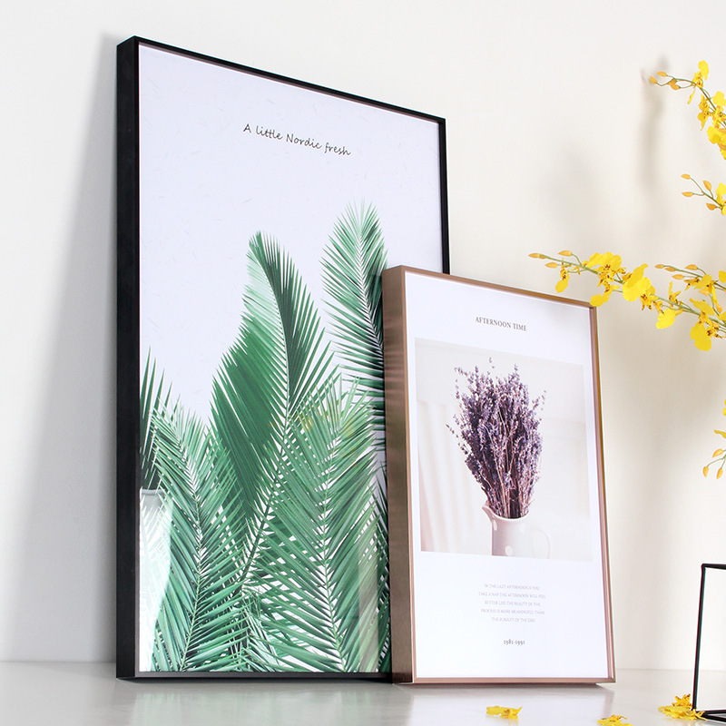 Creative advertising poster frame hanging on the wall