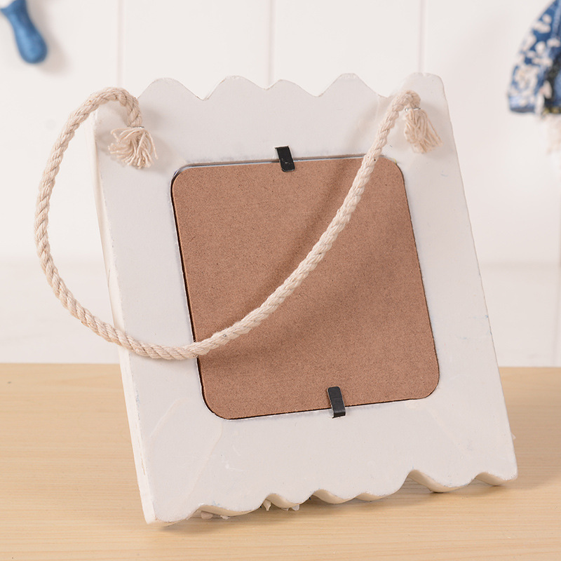 Mediterranean style hanging wooden picture frame