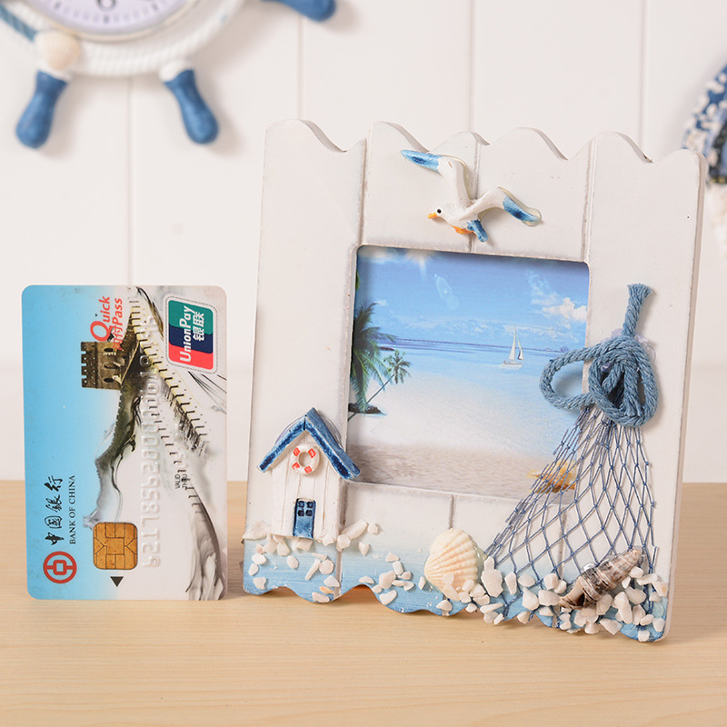 Mediterranean style hanging wooden picture frame