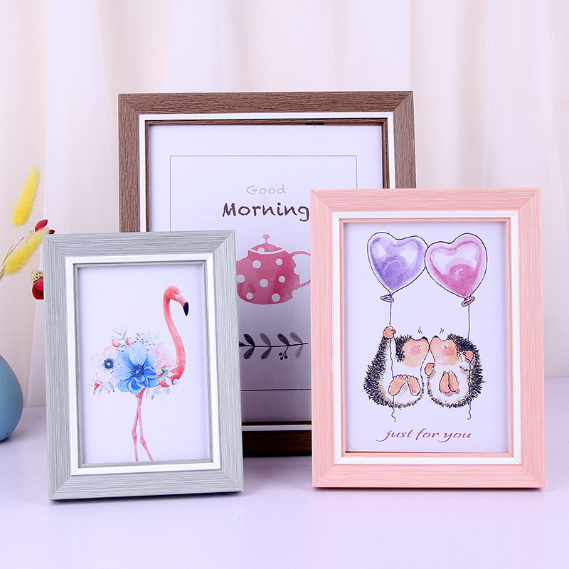 Simple modern fresh wooden picture frame